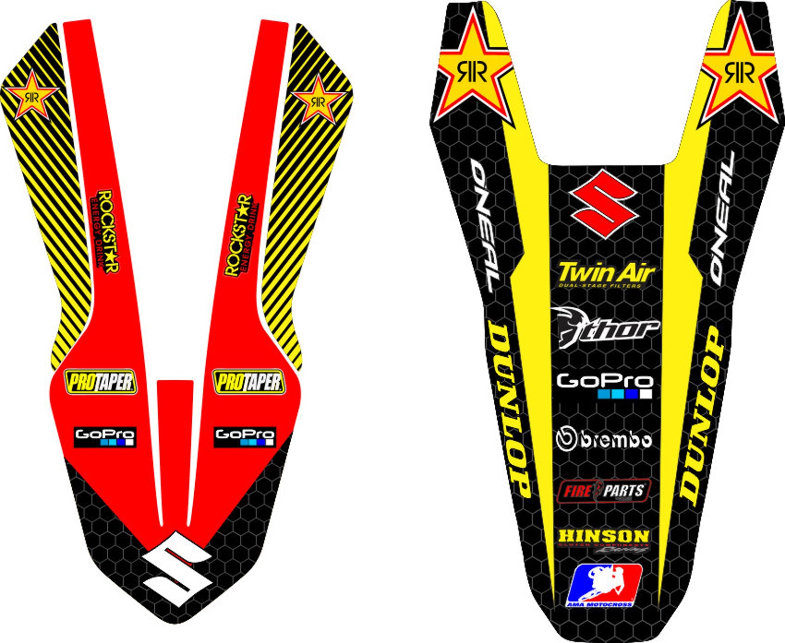 Suzuki Full Graphics RMZ 450 2017 Decals Stickers Kit Motocross - Etsy