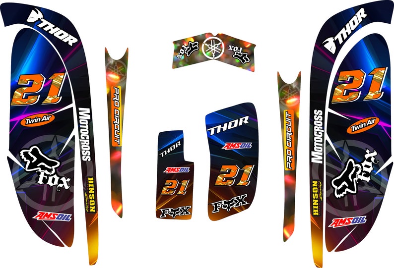 YAMAHA RAPTOR 660 660R Full Graphics Decals Stickers Kit Atv - Etsy