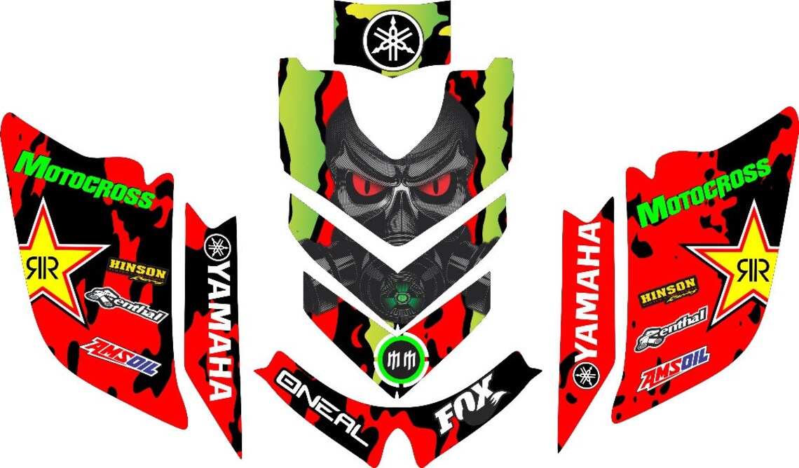 Graphics Kit YAMAHA RAPTOR 660 660R Decals Stickers Kit Atv - Etsy
