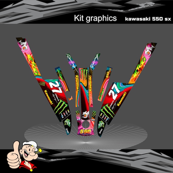 Jet Ski Graphics Kit Decal Decal Compatible With Kawasaki 550 - Etsy