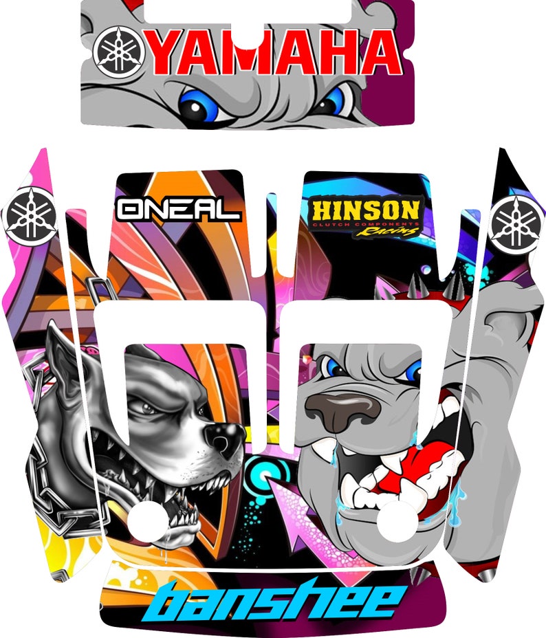 Yamaha Banshee 350 Full Graphics Kit Stickers Decals Atv - Etsy