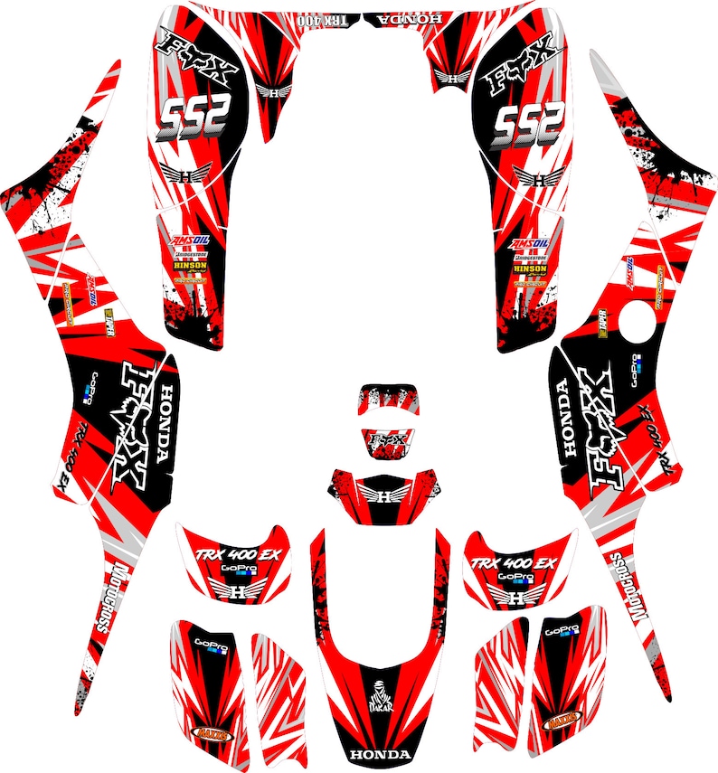Honda TRX 400 99 07 Graphic Kit Trx400ex Stickers Decal Kit Graphics - Etsy