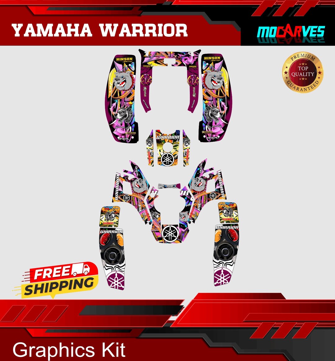 Yamaha Warrior 350 Full Graphics Kit Stickers Decals Atv - Etsy