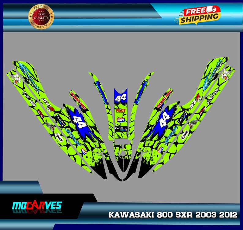 Kawasaki 800sxrjet Ski Graphics Kit Decal Decal Stickers Kawasaki - Etsy