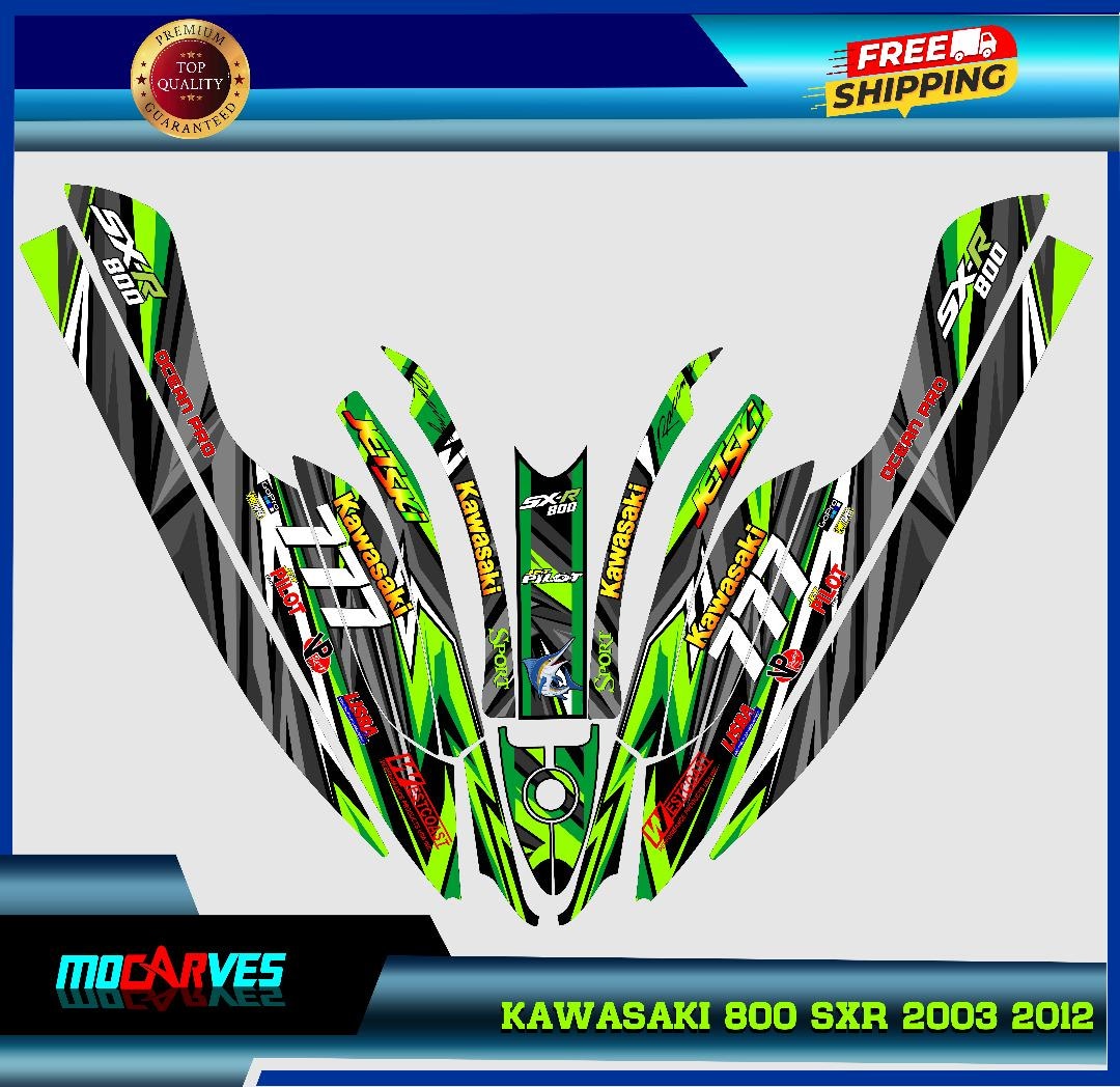 Kawasaki 800sxrjet Ski Graphics Kit Decal Decal Stickers Kawasaki - Etsy