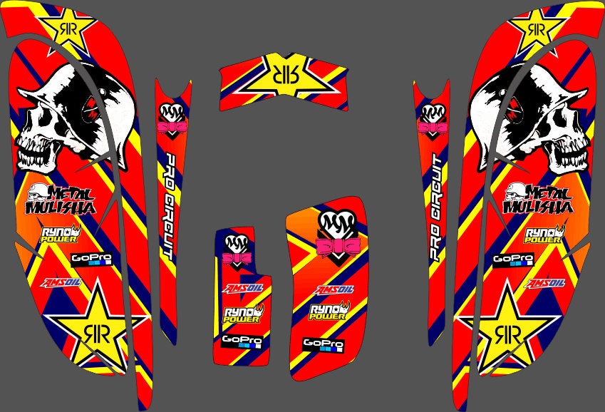YAMAHA RAPTOR 660 660R Full Graphics Decals Stickers Kit Atv - Etsy