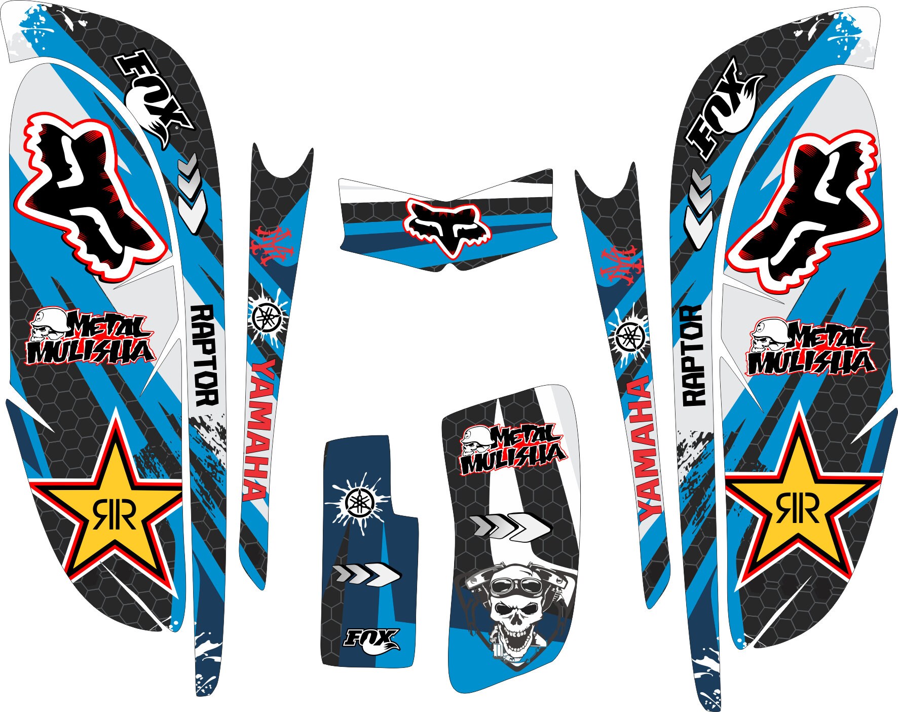 YAMAHA RAPTOR 660 660R Full Graphics Decals Stickers Kit Atv - Etsy
