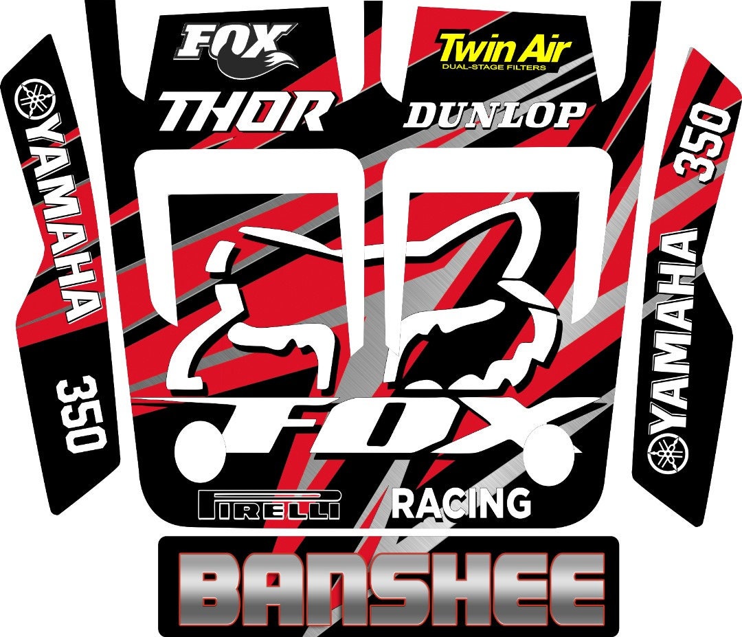 Yamaha Banshee 350 Full Graphics Kit Stickers Decals Atv - Etsy