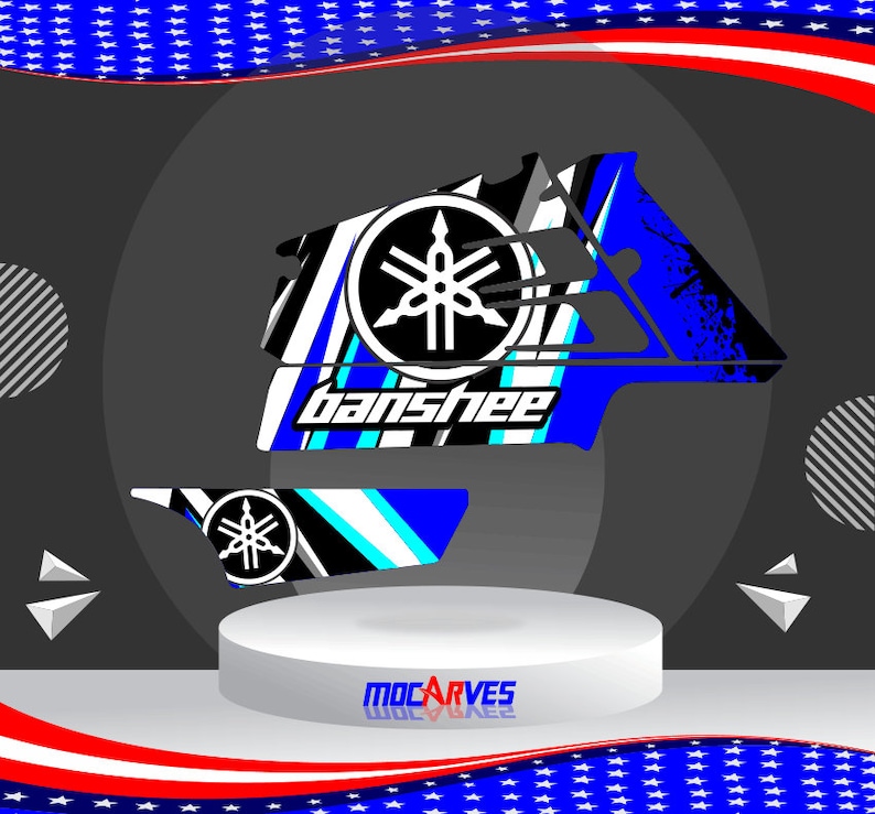 Yamaha Banshee 350 Full Graphics Kit Stickers Decals Atv - Etsy