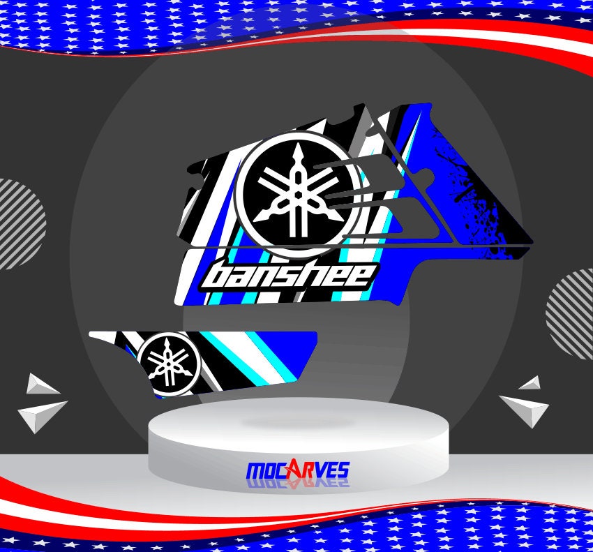 Yamaha Banshee 350 Full Graphics Kit Stickers Decals Atv - Etsy