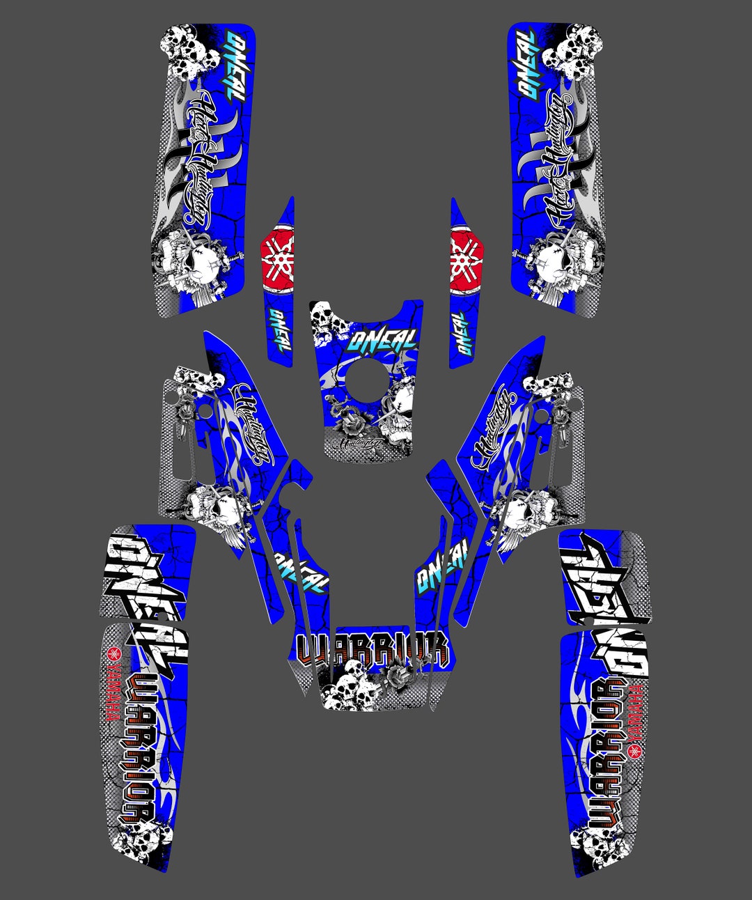 Yamaha Warrior 350 Full Graphics Kit Stickers Decals Atv - Etsy
