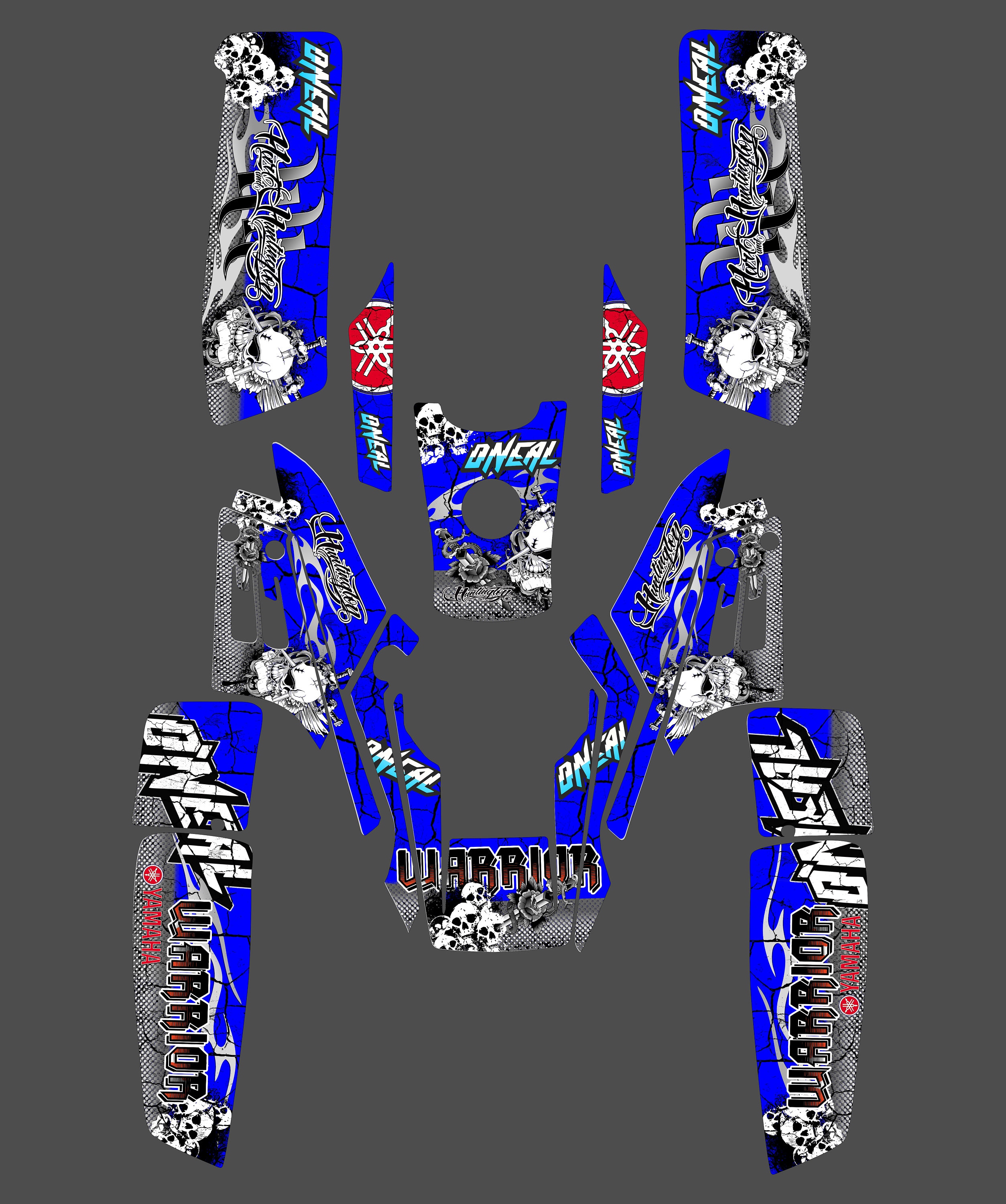 Yamaha Warrior 350 Full Graphics Kit Stickers Decals Atv - Etsy