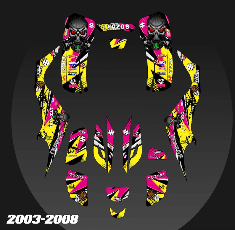 Suzuki LTZ 400 2003-2008 Graphics Kit Decals Stikers Ltz 400 Atv - Etsy