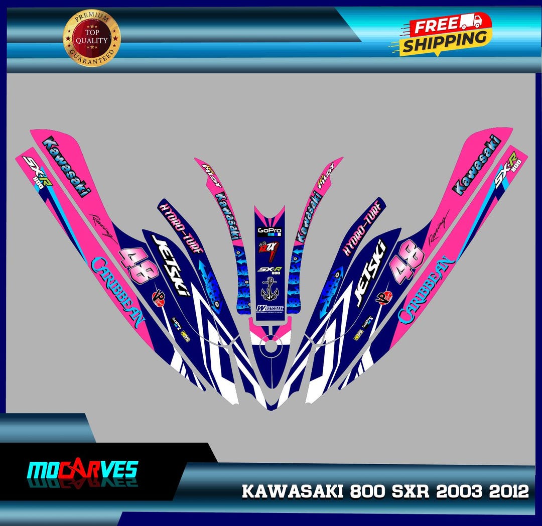 Kawasaki 800sxrjet Ski Graphics Kit Decal Decal Stickers Kawasaki - Etsy