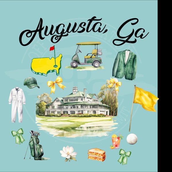 The Masters Golf Clipart - Etsy