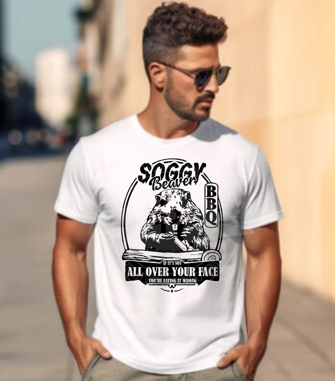 Adult Humor - Soggy Beaver BBQ - Graphic Tee - Etsy