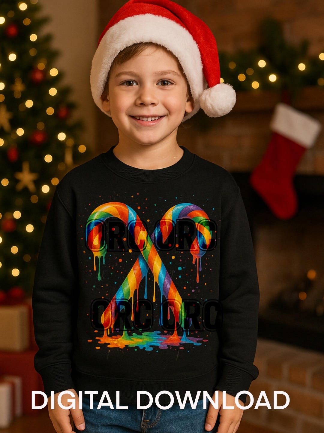 Youth Candy Cane Drip - Digital Download - Etsy