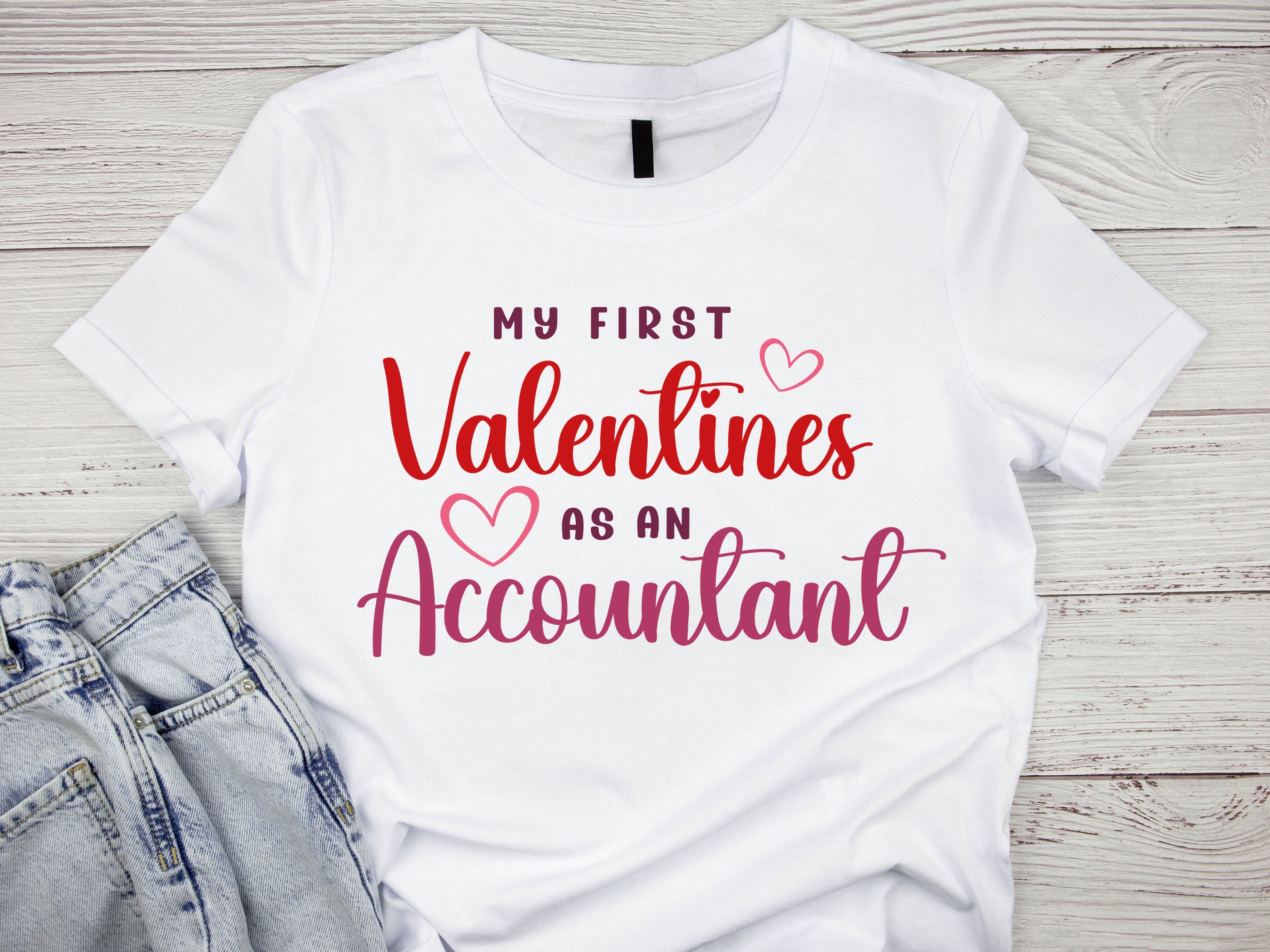 Accountant Valentines Day SVG Bundle, Valentine Shirt Files for Cricut, Sublimation Design Cut ...