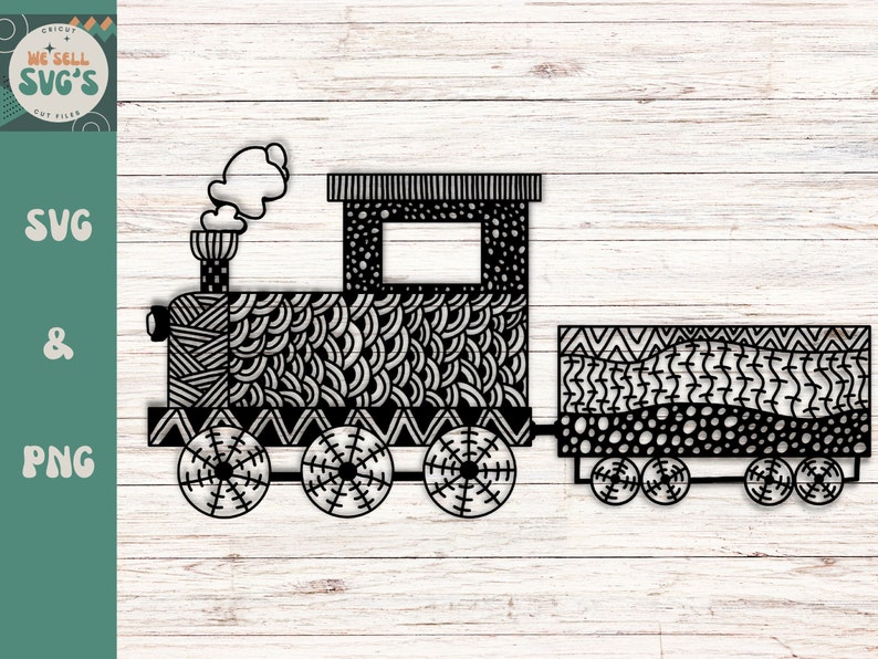 Train SVG Mandala Zentangle PNG, Vehicle Cricut Cut File, Steam Train ...