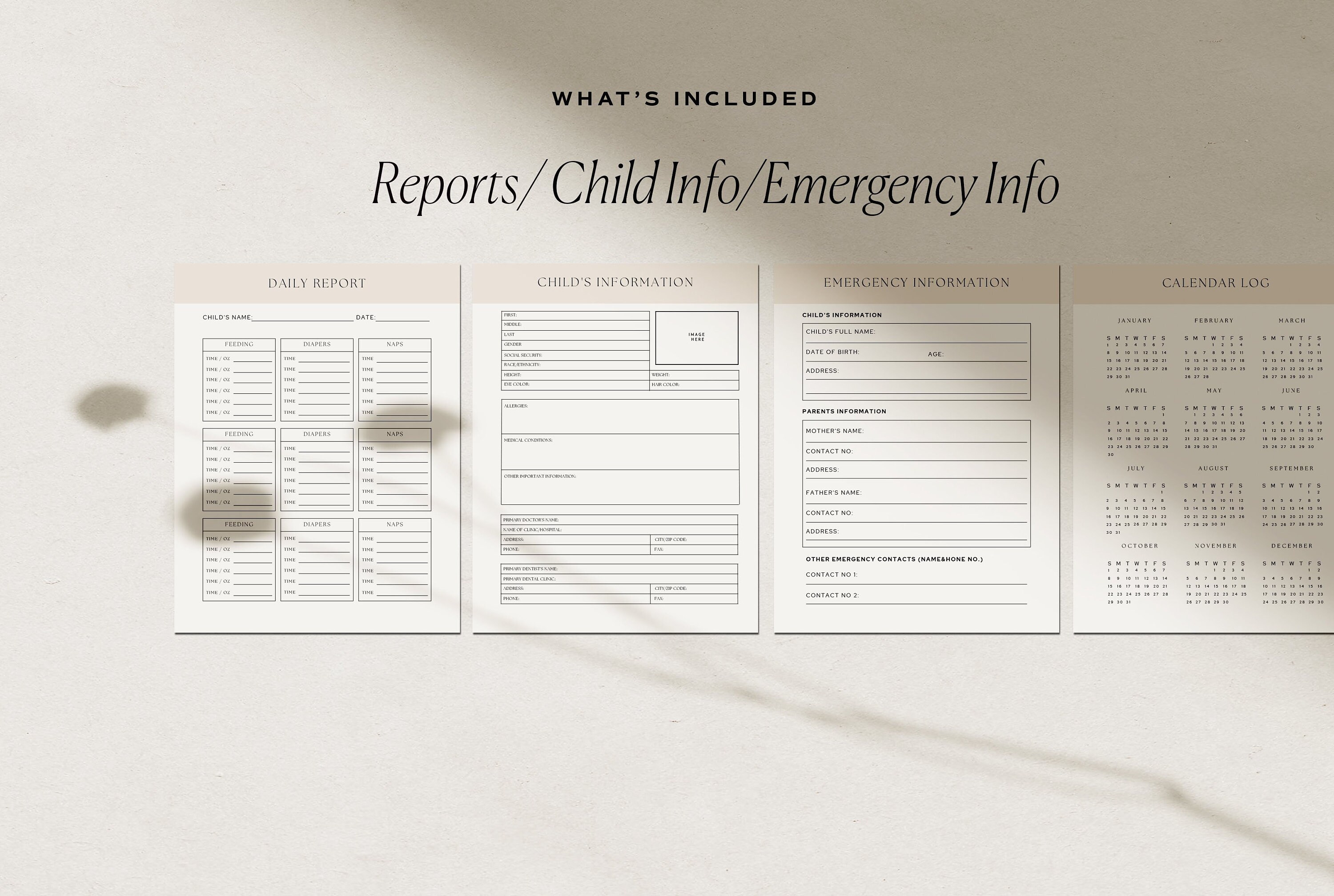 Printable Baby Log Book | DIY Baby Tracking Log Book | Feed Log ...