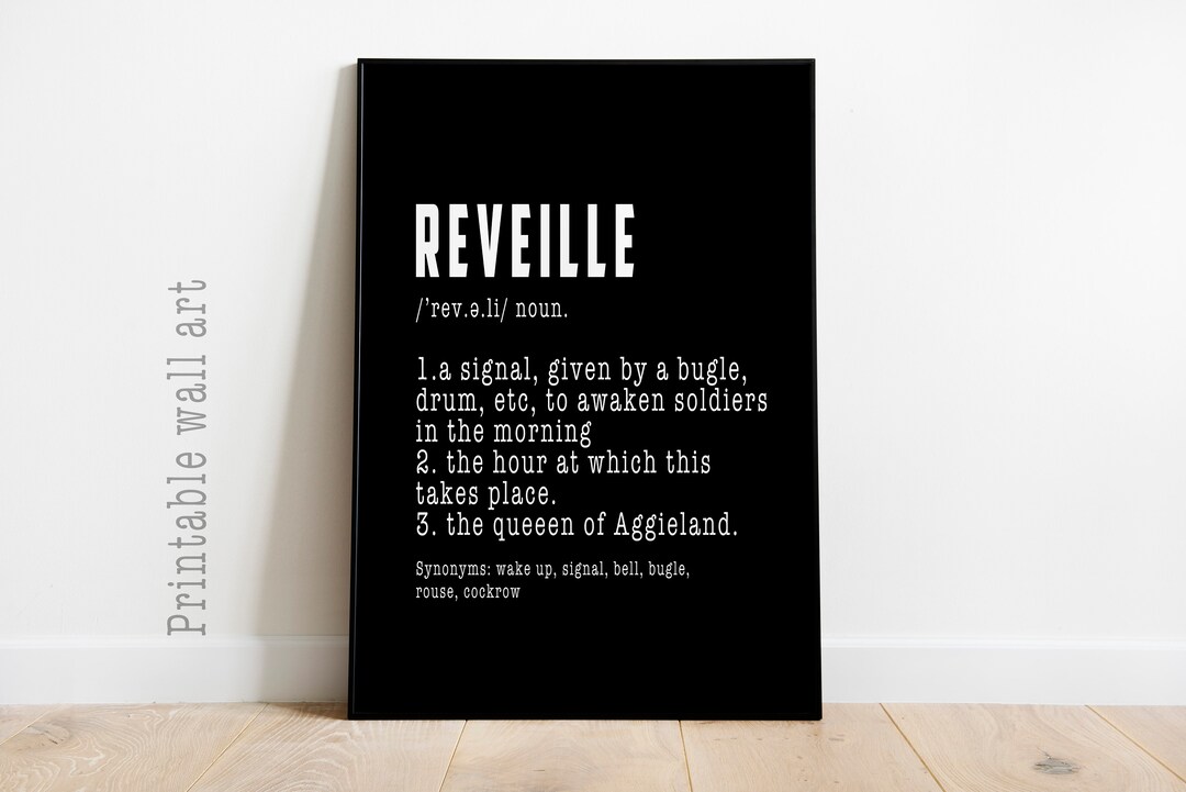 TAMU Texas A&M Reveille Definition Printable for Dorm Office - Etsy