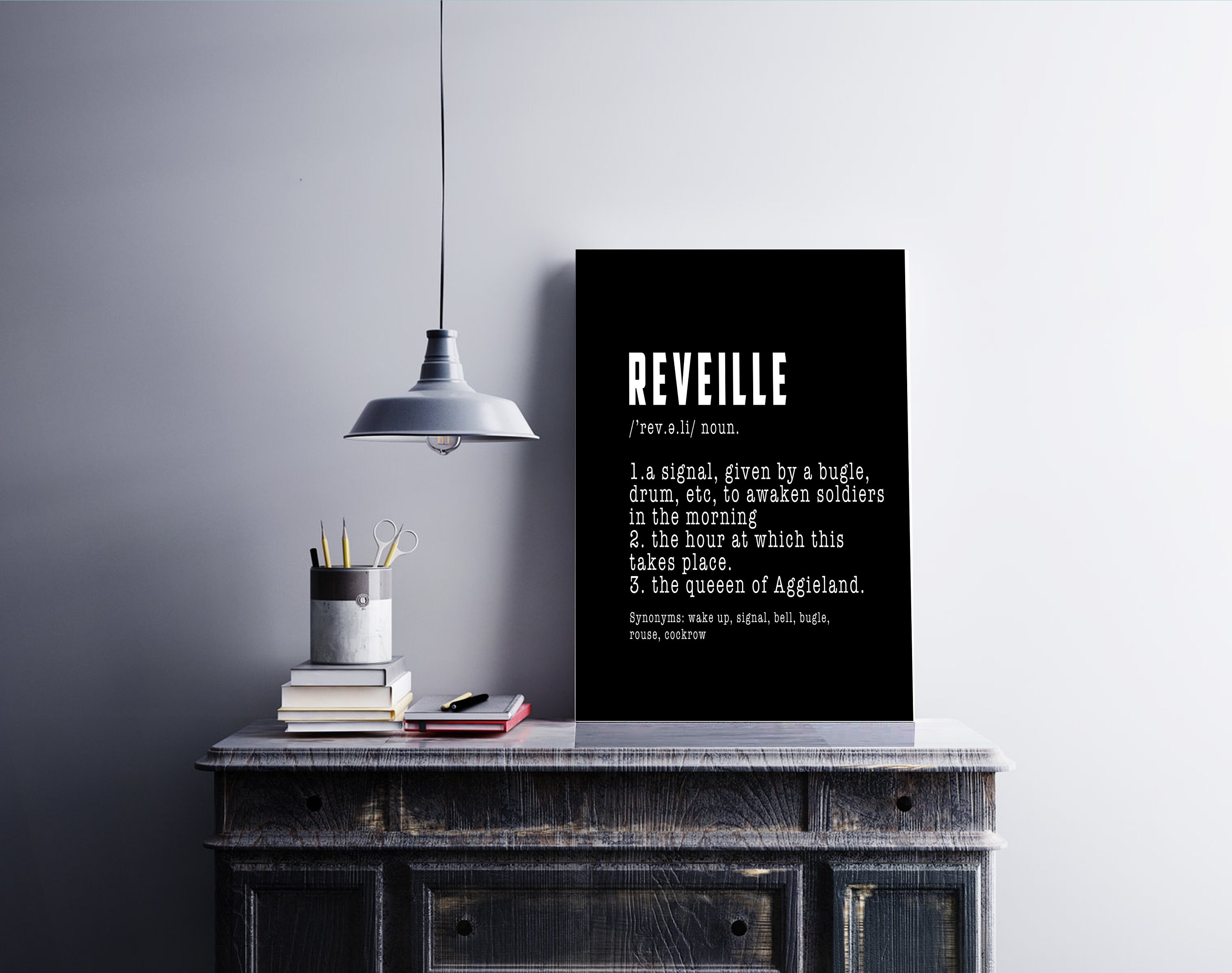 TAMU Texas A&M Reveille Definition Printable for Dorm, Office, Bedroom ...