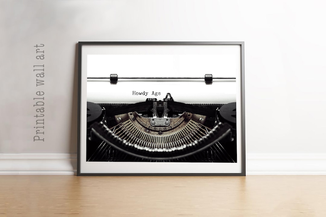 Howdy Ags TAMU Texas A&M Vintage Printable for Dorm, Office, Bedroom ...