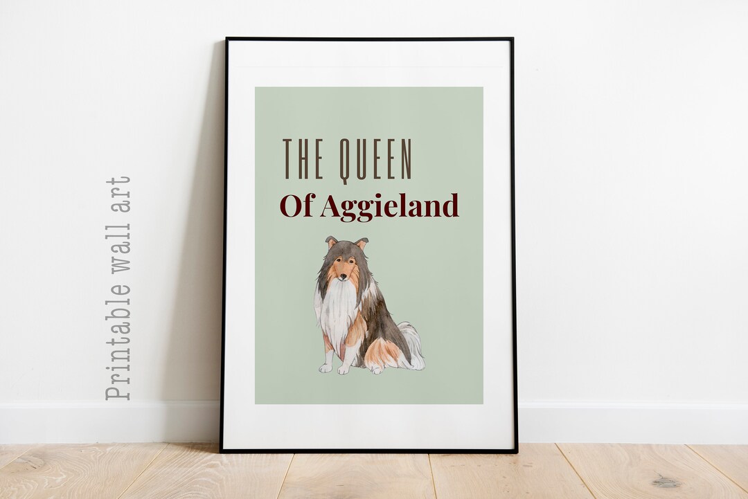 Queen of Aggieland, Digital Print, Texas A&M, TAMU, Reville, Dorm Decor ...