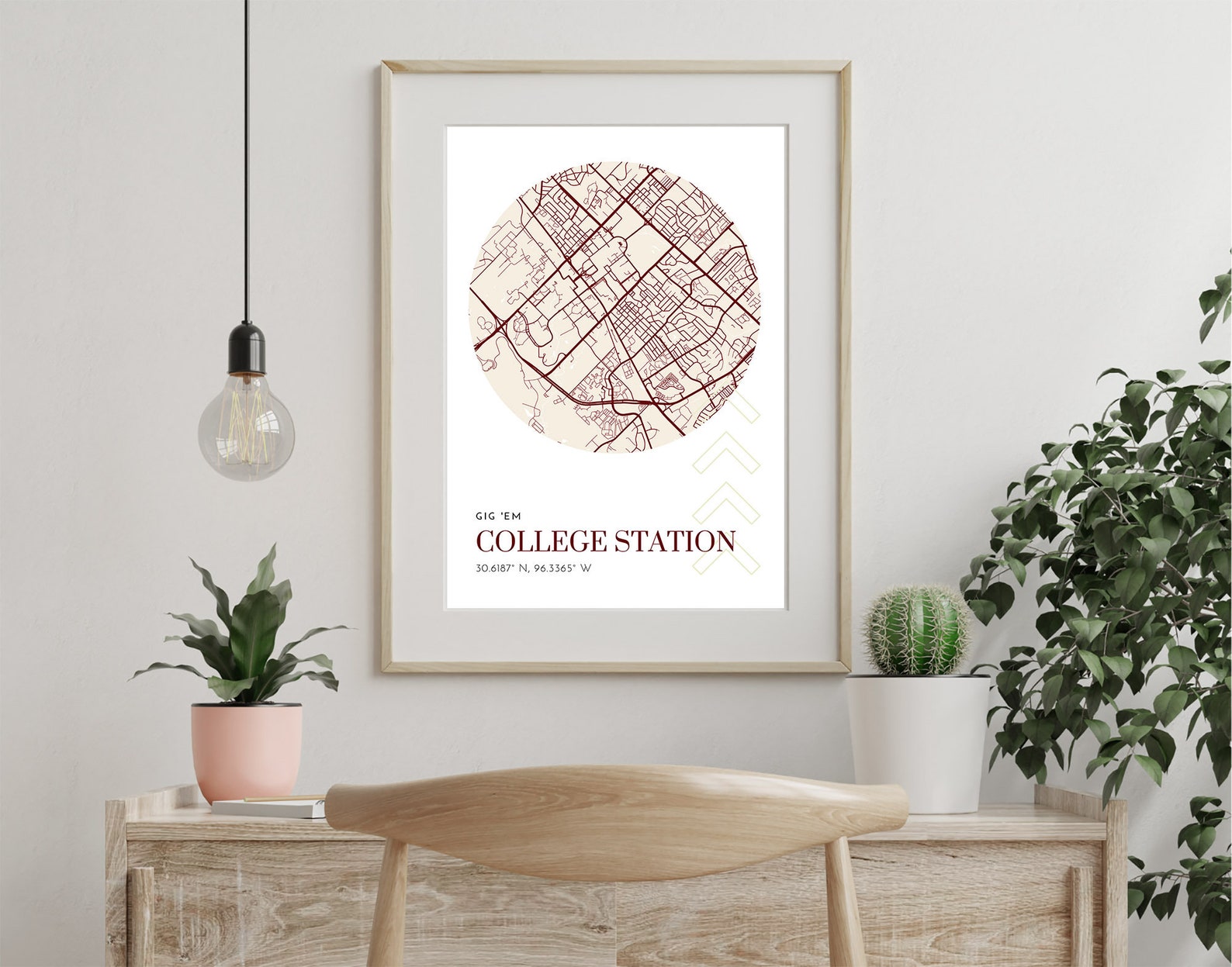 College Station Map Printable, TAMU, Dorm Decor, Office, Bedroom - Etsy