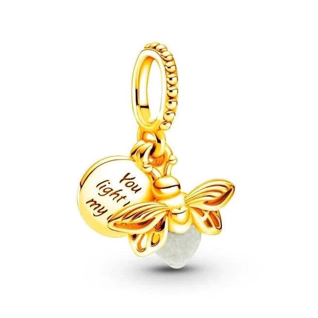 Firefly Charm Pendant Gold Glowing for Pandora Bracelet - Etsy