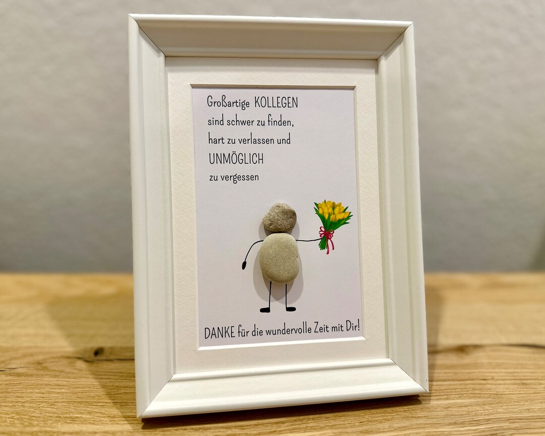 Steinbild Kollegen Kollegin Geschenk zur Rente Abschiedsgeschenk Jubiläum neuer Job Abschied ...