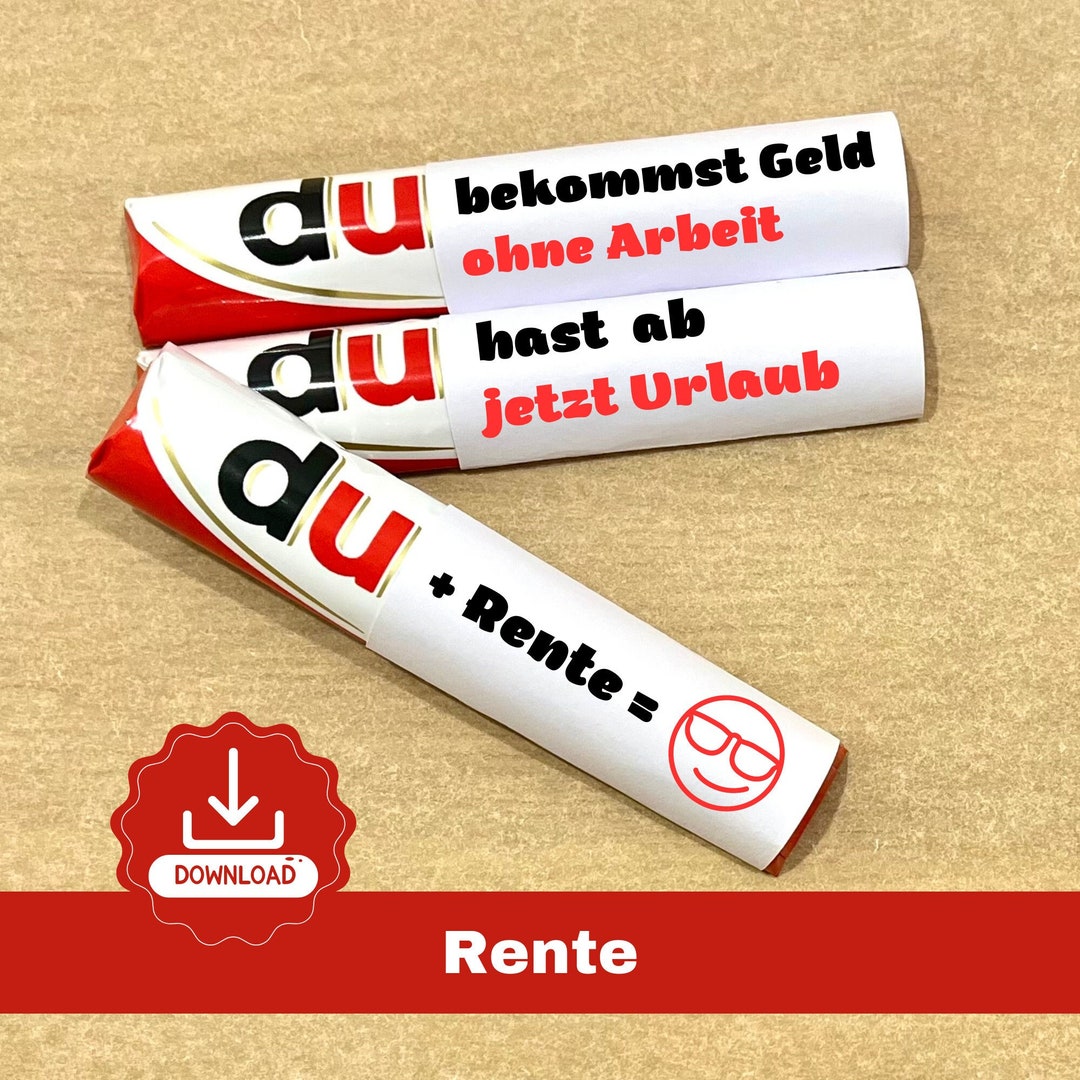 Download Duplo Banderole RENTE Geschenk Rente, Ruhestand, Geschenk für ...
