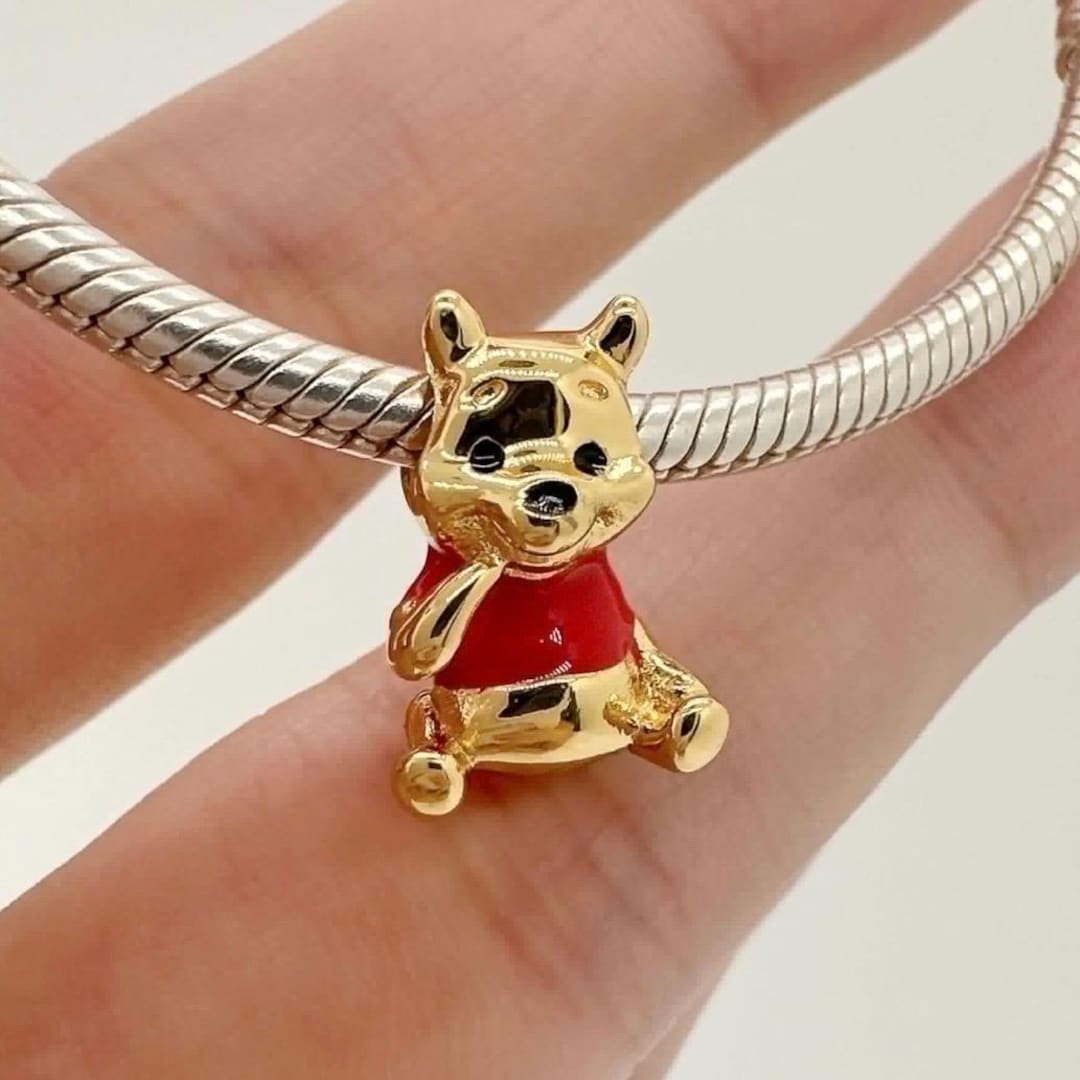 Winnie the Pooh Bear Charm; Charm for Pandora Bracelet; Silver S925 - Etsy