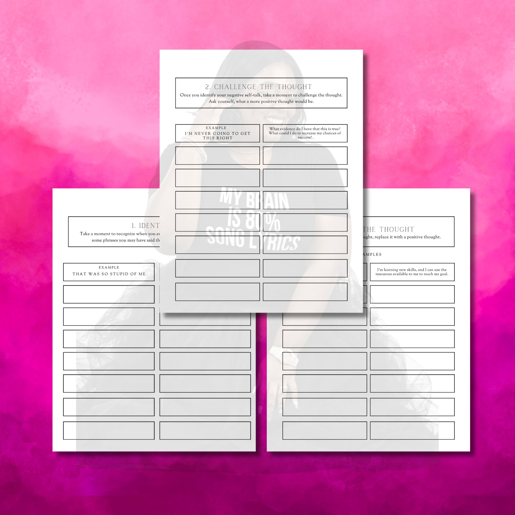 Overcoming Negative Self Talk Workbook Self-love Self-care Positive ...