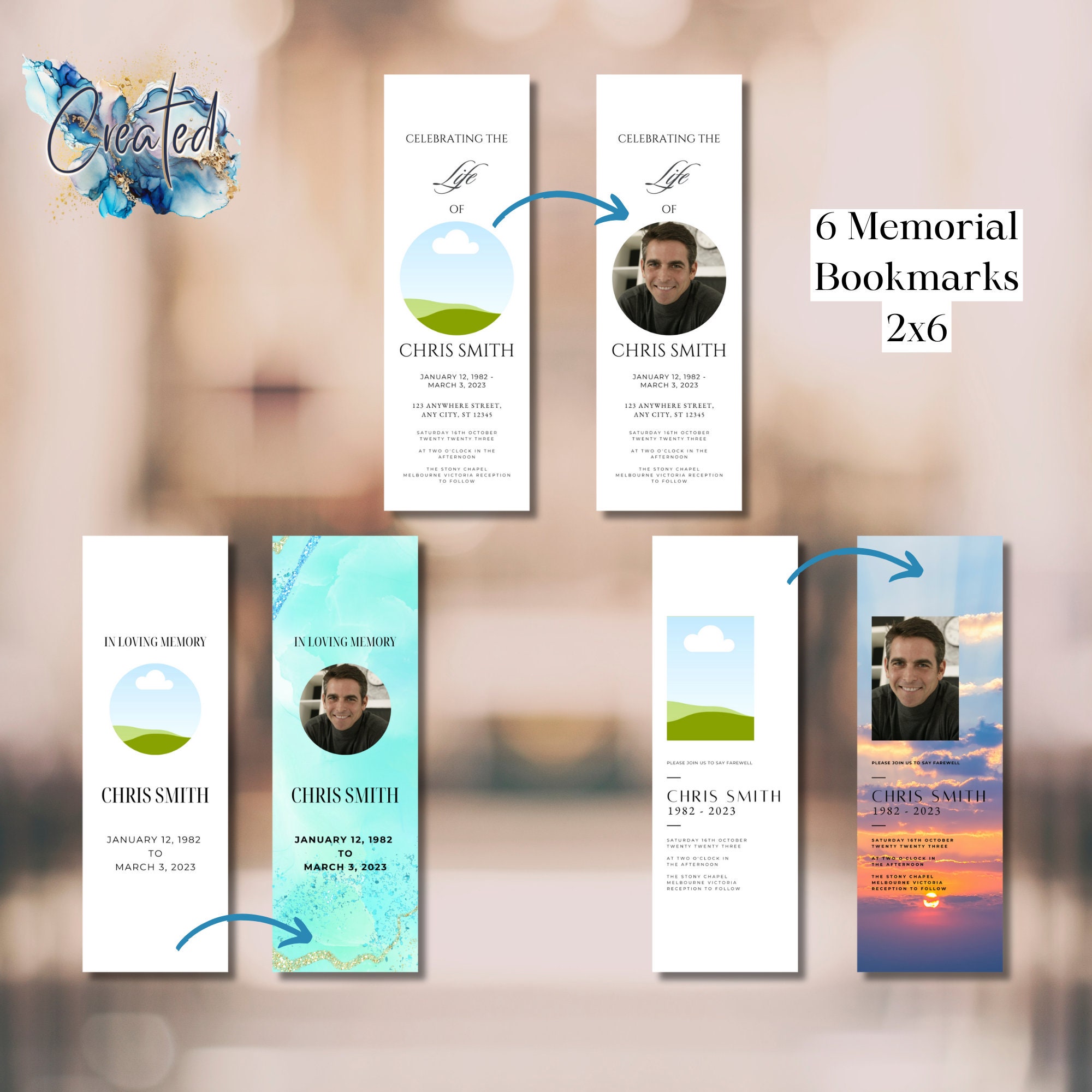 17 Digital Funeral Program Templates Editable Funeral Announcements for ...