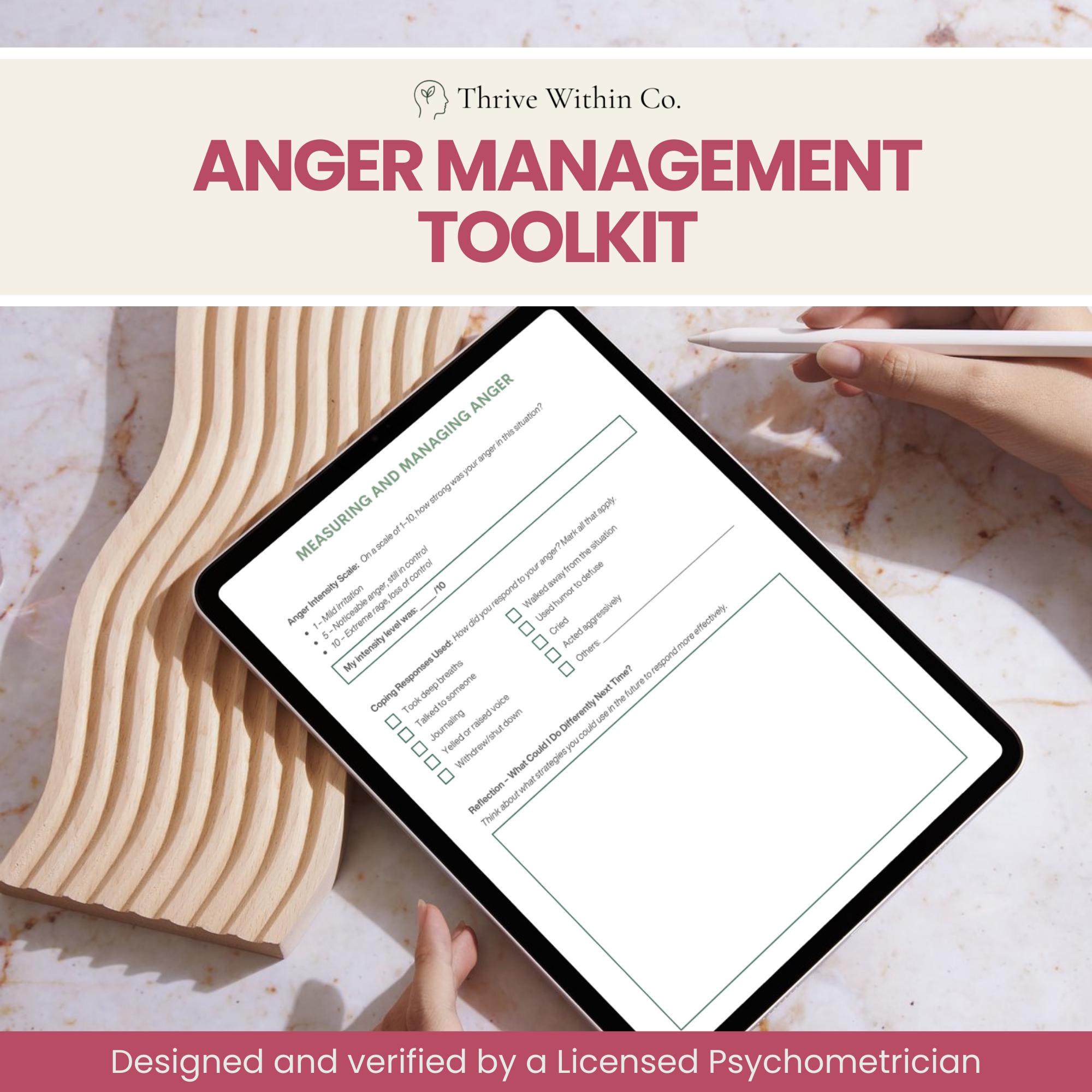 CBT Anger Management Toolkit | Emotional Regulation Worksheets (PDF) - Etsy