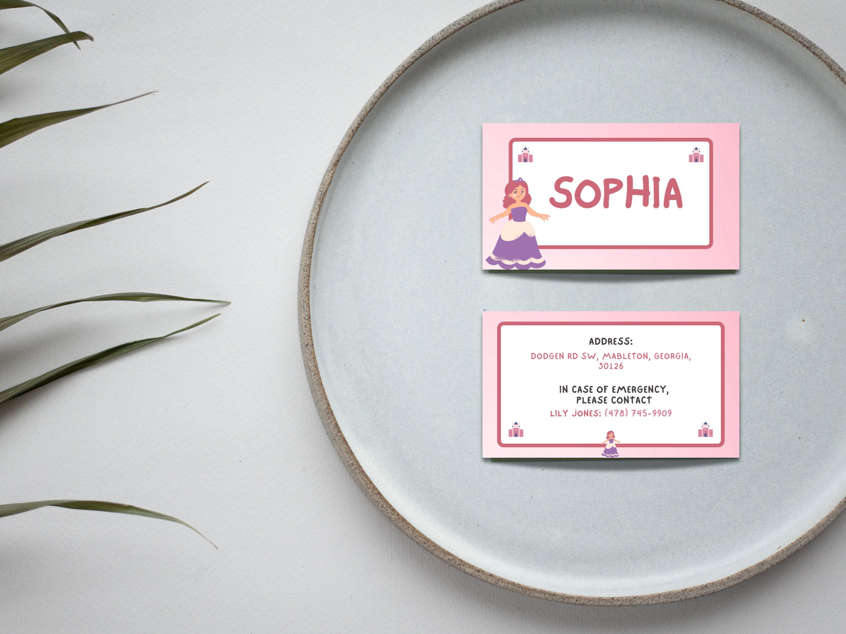 Princess Classroom Name Tag Template Editable Canva Back to School Name ...