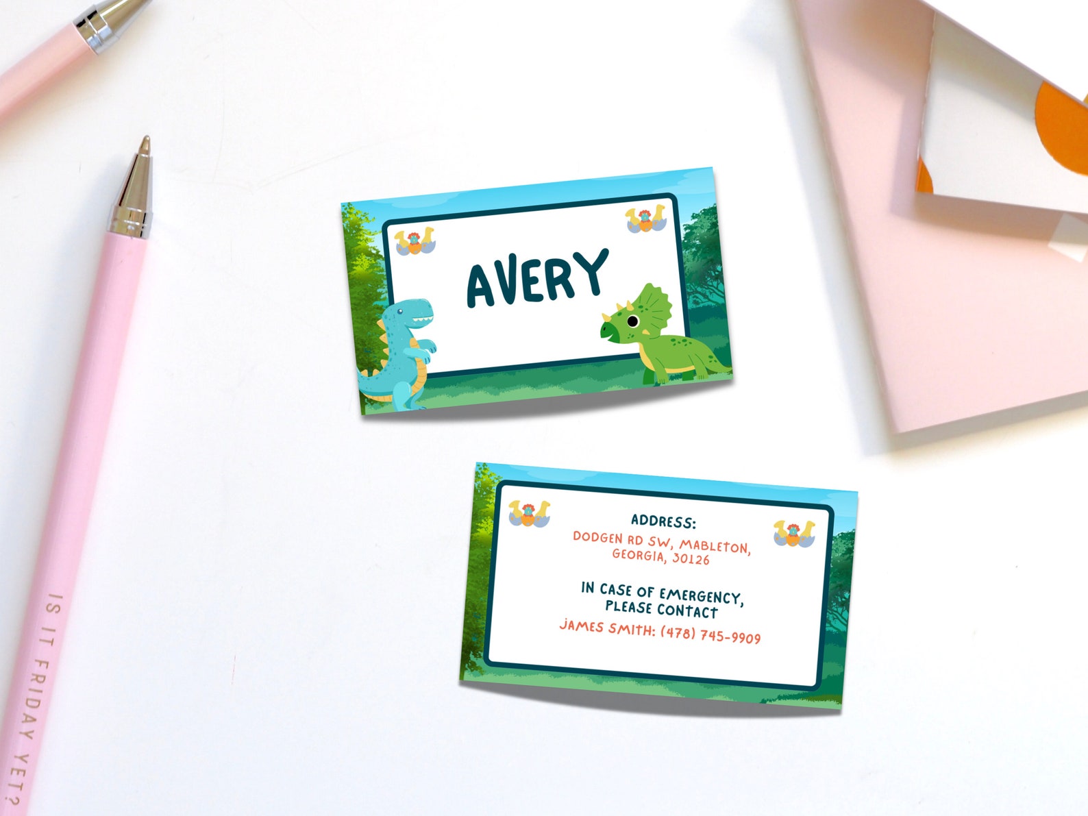 Dinosaur Classroom Name Tag Template: Editable Back to School Tags ...