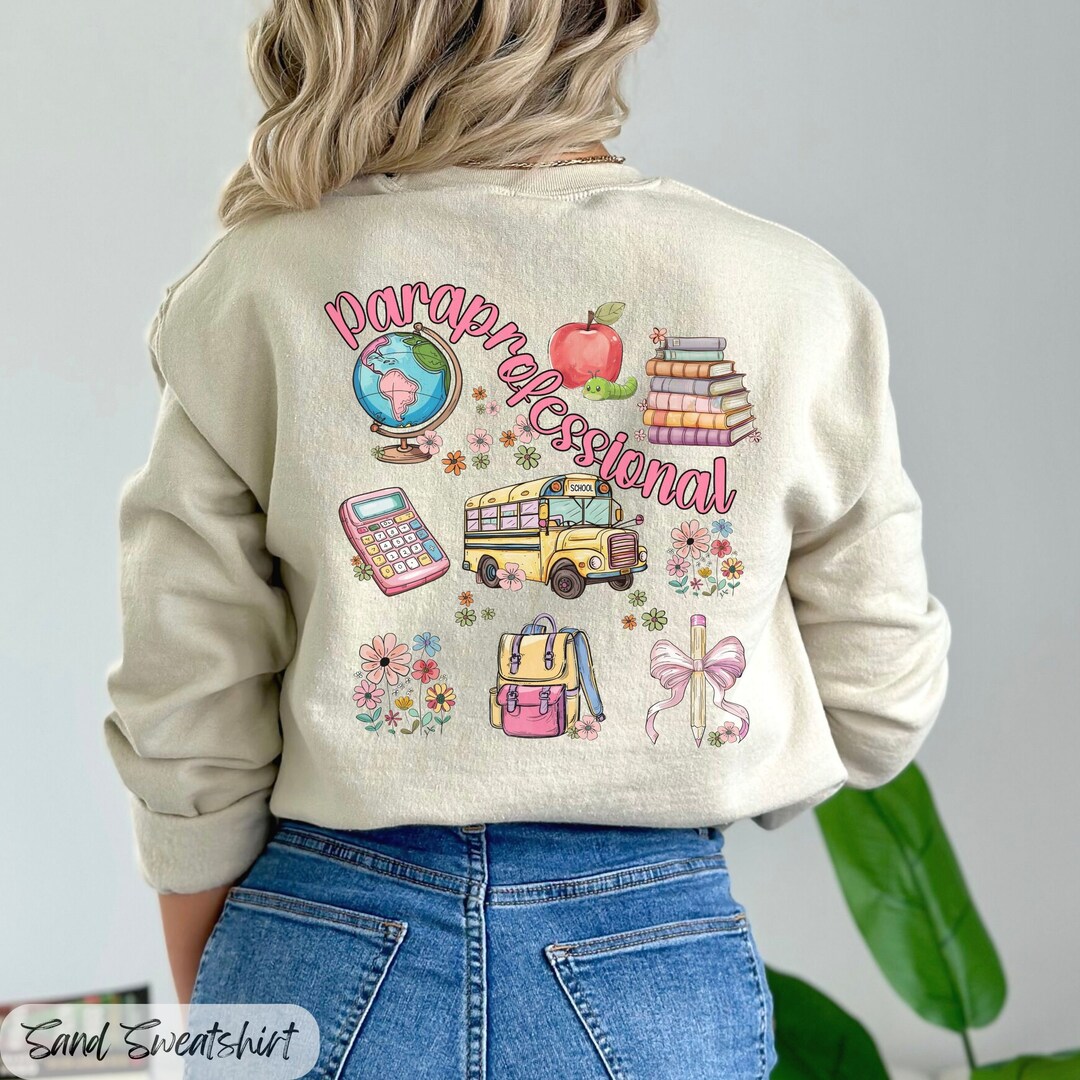 Personalized Paraprofessional Sweatshirt, Para Long Sleeve Tee, SPED ...