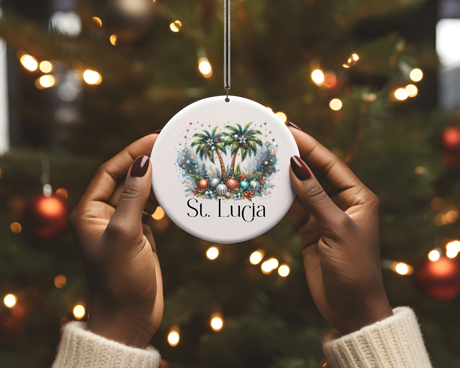 St Lucia Christmas Ornament, St.lucia Souvenir Gift,saint Lucia ...