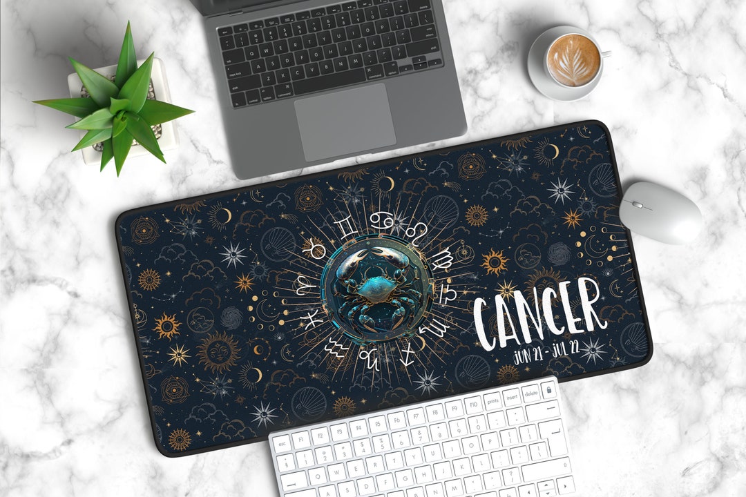 Cancer Zodiac Desk Mat, Constellation Workspace Décor, Astrology ...