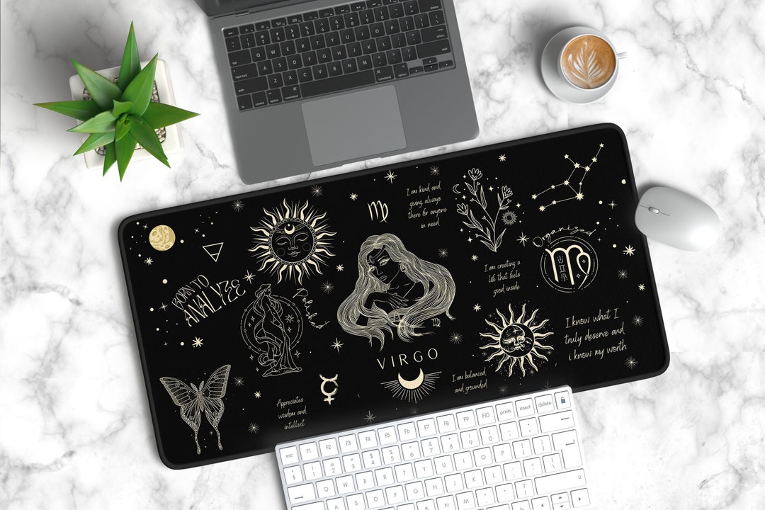 Virgo Zodiac Desk Mat, Constellation Workspace Décor, Astrology ...