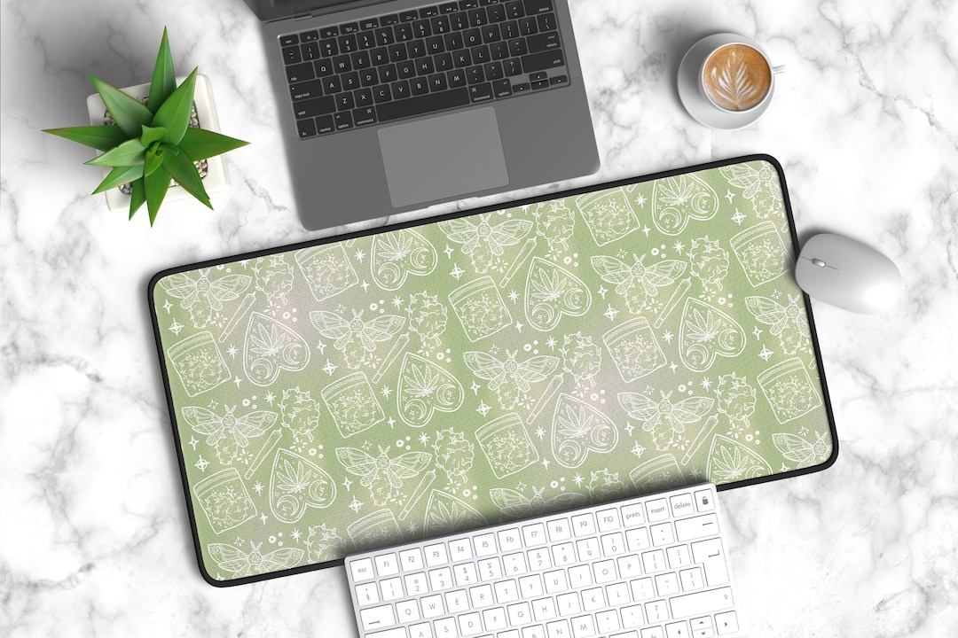 Weed Stoner Desk Mat, Cannabis Gaming Keyboard Pad, Marijuana Flower ...