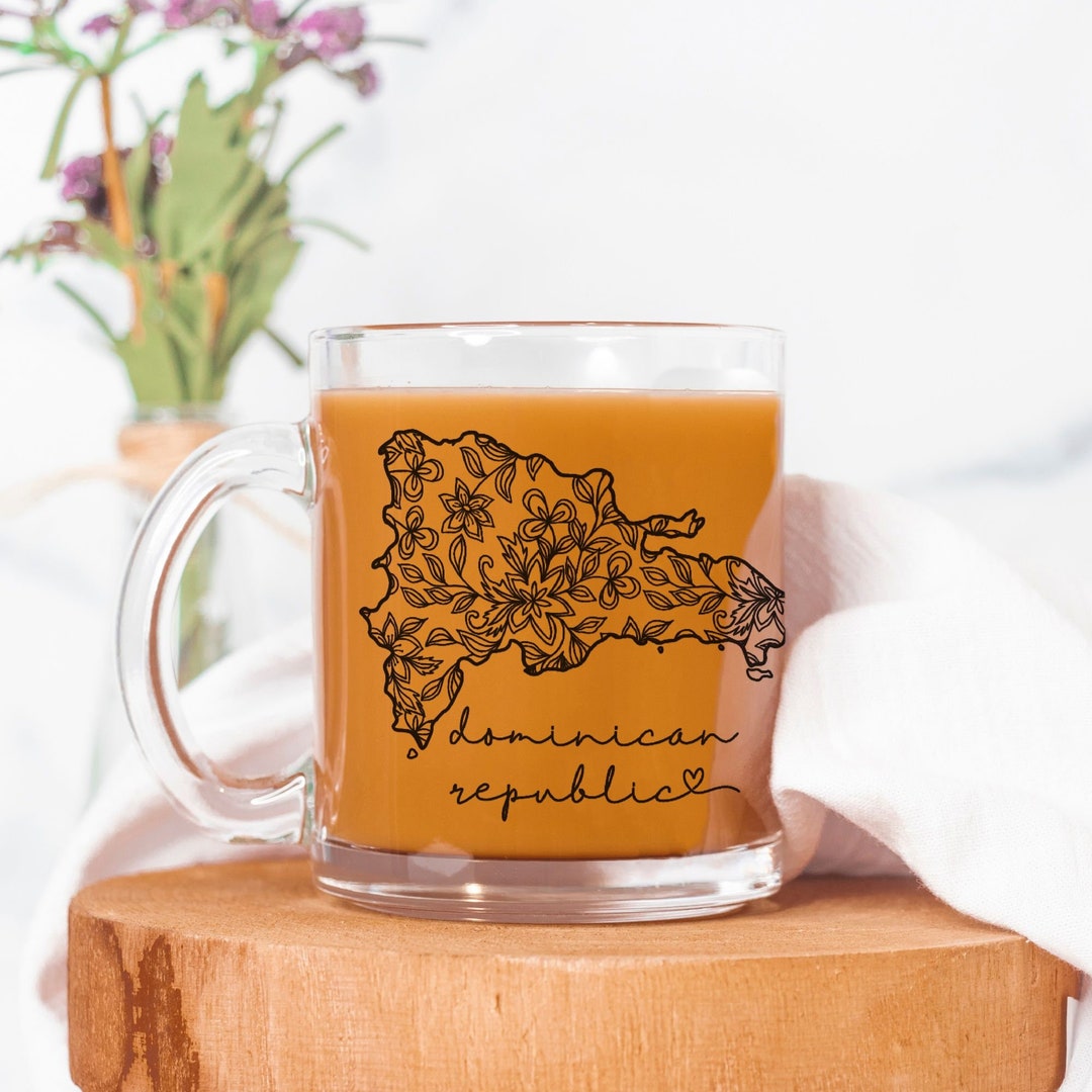 Dominican Republic Mug, Christmas Gift for Dominican Mom, Glass Coffee ...
