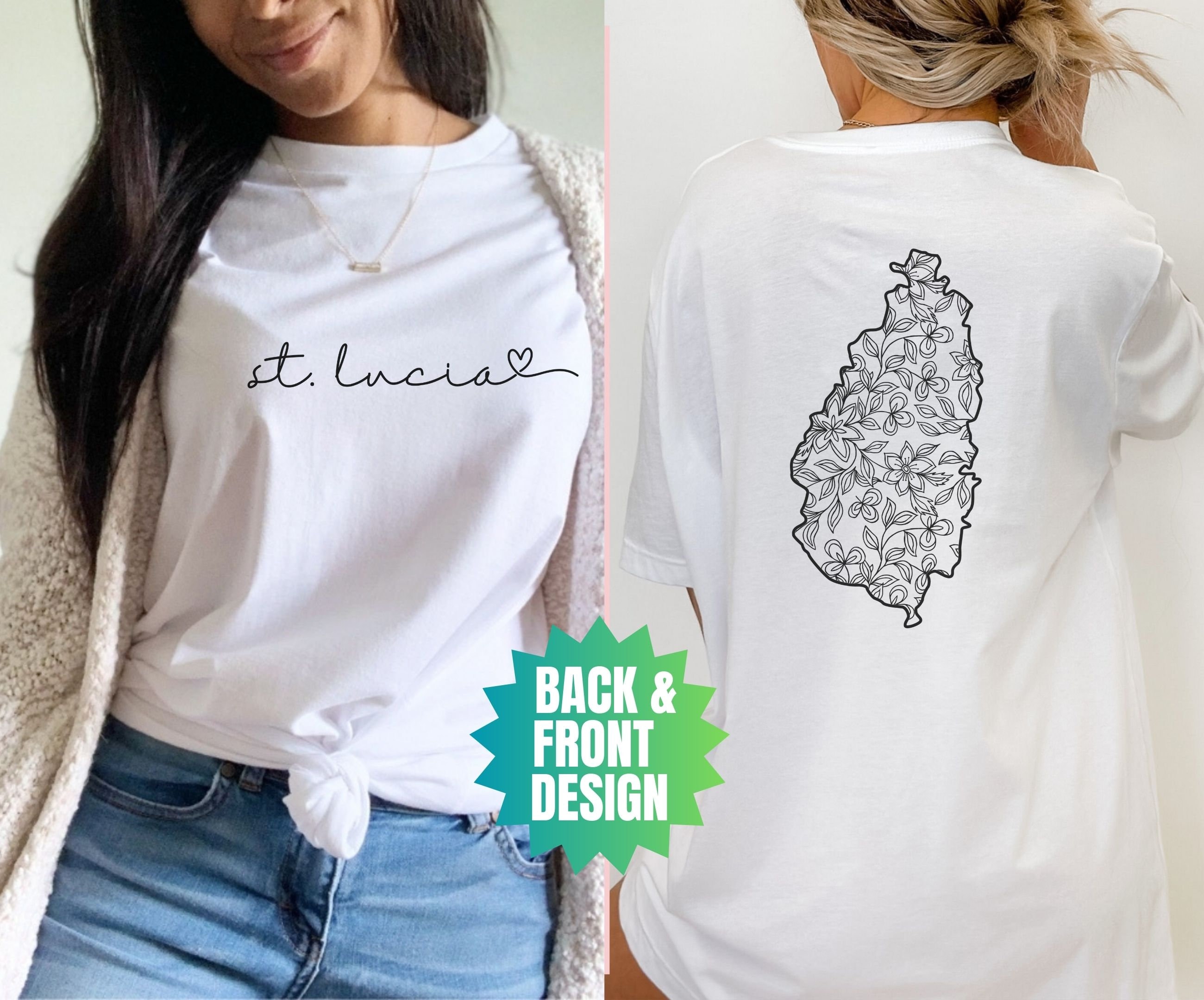 St Lucia Shirt, Made in St.lucia, St. Lucia Heritage Tshirt, Saint ...