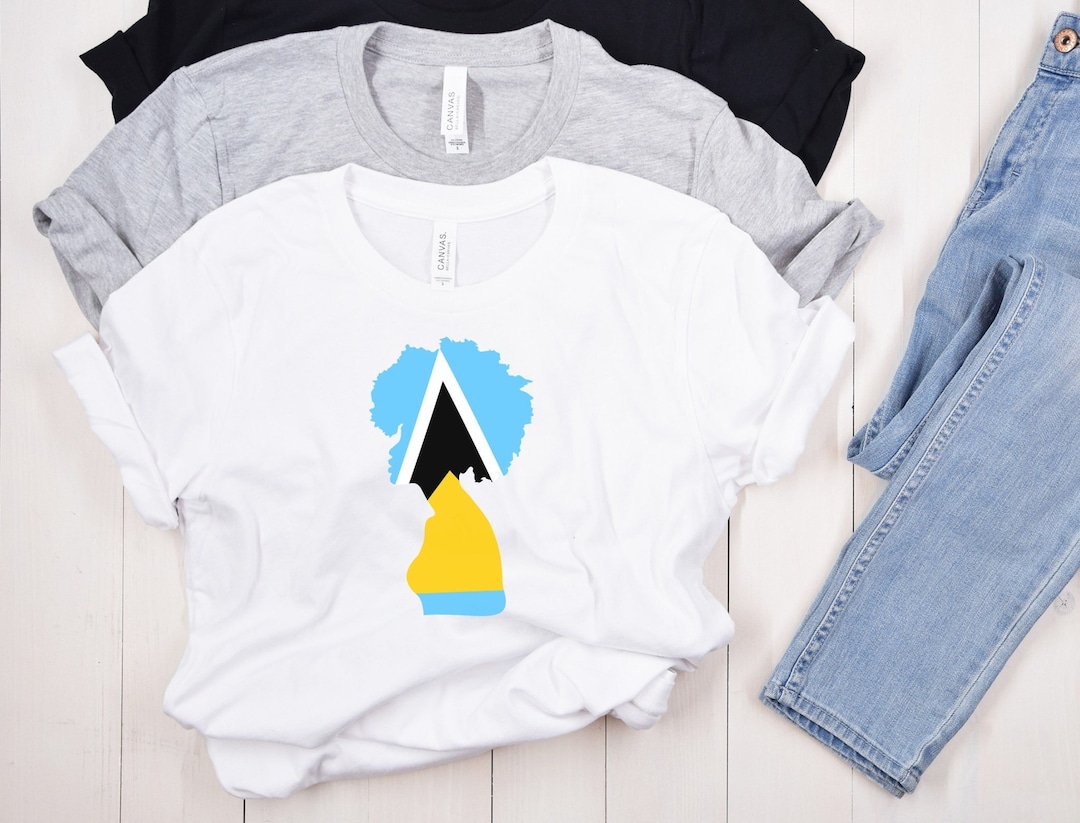 St Lucia Shirt, Afro Caribbean Queen Made in St.lucia, St. Lucia ...