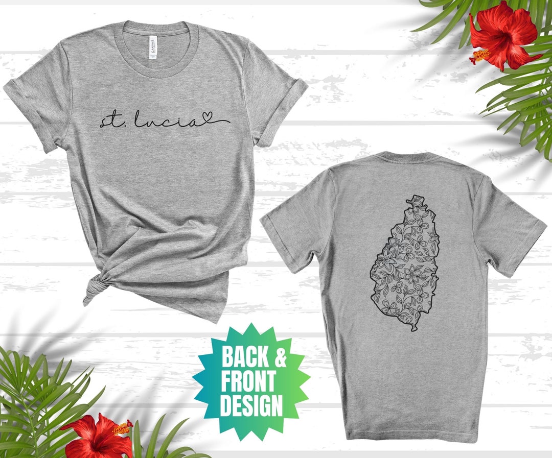 St Lucia Shirt, Made in St.lucia, St. Lucia Heritage Tshirt, Saint ...