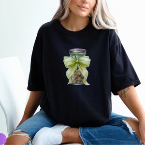 Stoner Weed Jar Shirt, Marijuana Girly Tee, Coquette Bow Comfort Colors ...