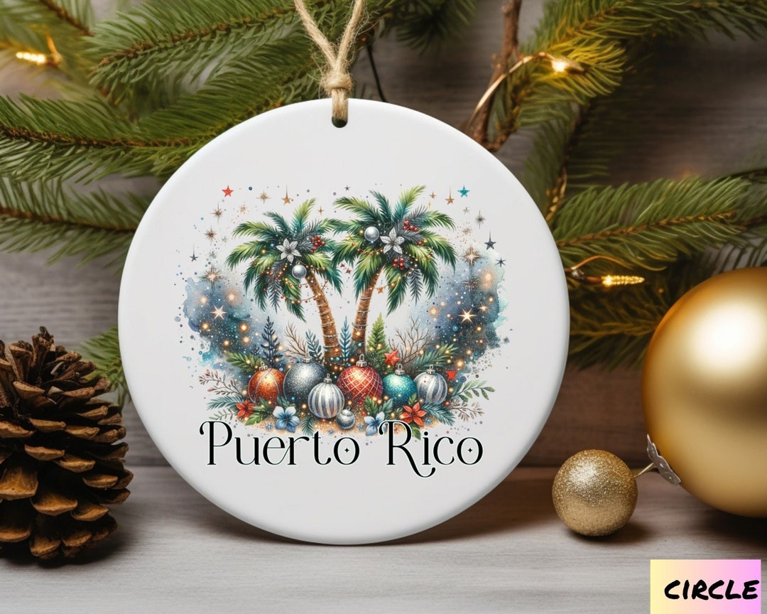 Puerto Rico Christmas Ornament, Puerto Rican Vacation Souvenir Gift ...