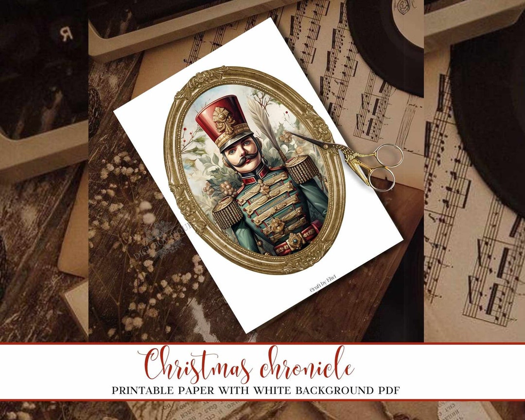 Victorian Christmas Nutcracker Digital Paper,old Chronicle Instant ...